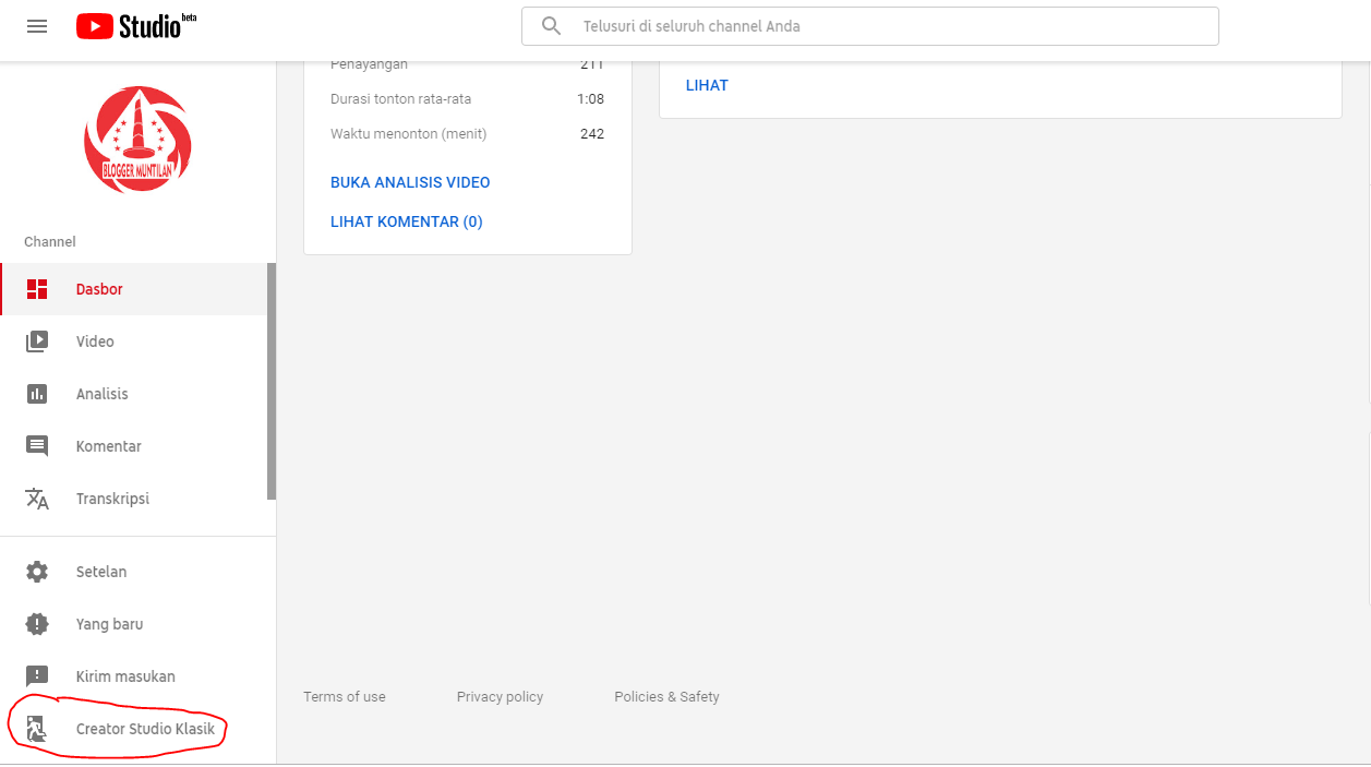 Cara Mengganti Tampilan Youtube Creator Studio Beta Terbaru Dengan ...